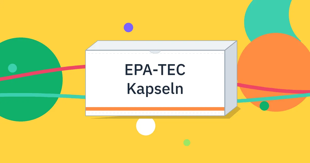 Symbolbild: Packung mit der Aufschrift EPA-TEC Kapseln (PZN 01264824) – Verfügbarkeit und Bezug in Apotheken in Frankfurt am Main