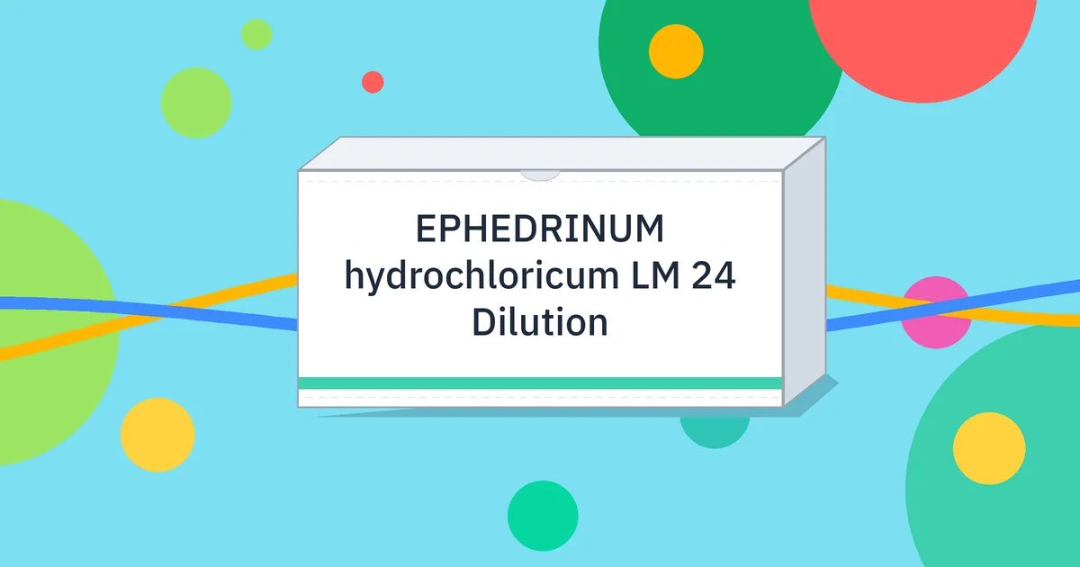 Symbolbild: Packung mit der Aufschrift EPHEDRINUM hydrochloricum LM 24 Dilution (PZN 13471304) – Verfügbarkeit und Bezug in Apotheken in Frankfurt am Main