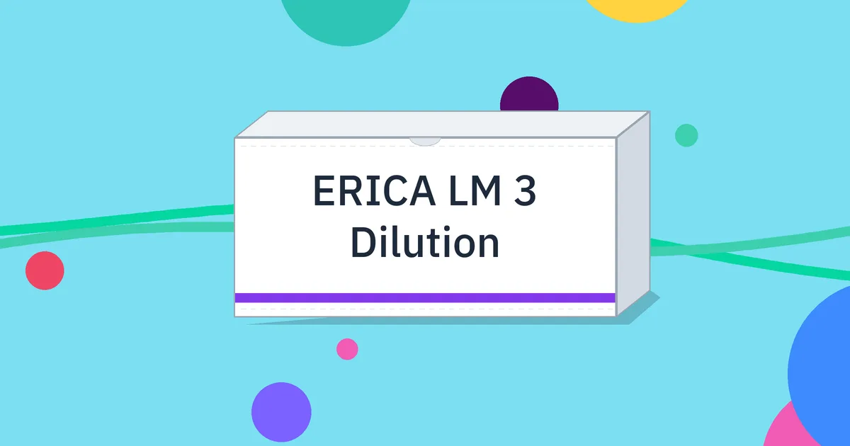 Symbolbild: Packung mit der Aufschrift ERICA LM 3 Dilution (PZN 13477548) – Verfügbarkeit und Bezug in Apotheken in Frankfurt am Main