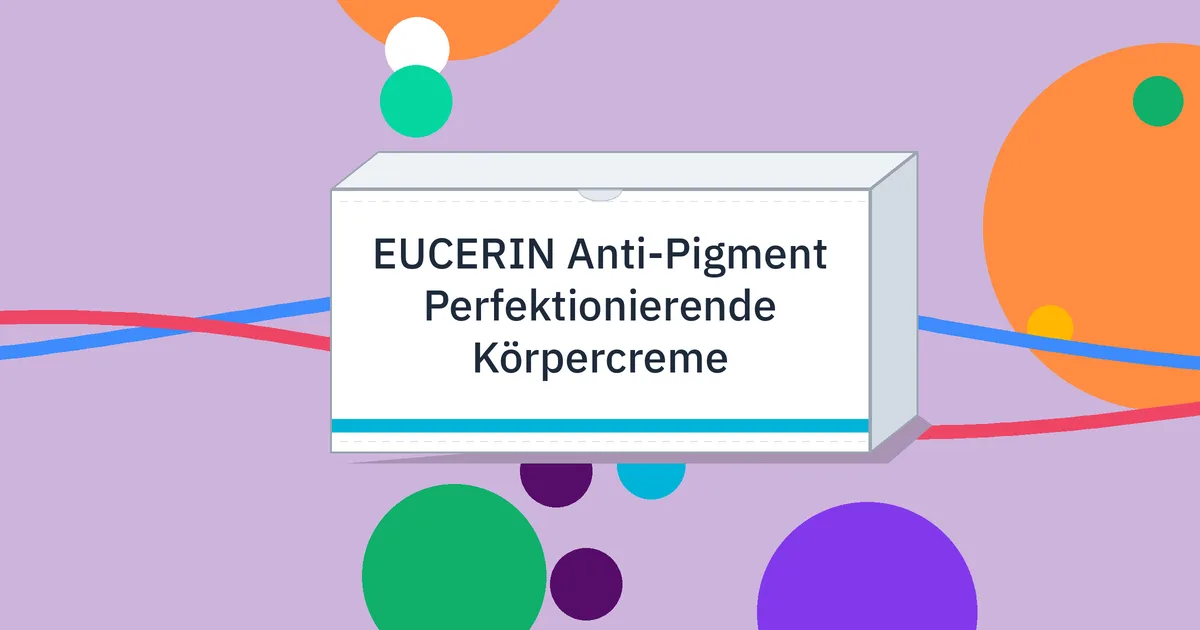 Symbolbild: Packung mit der Aufschrift EUCERIN Anti-Pigment Perfektionierende Körpercreme (PZN 18487735) – Verfügbarkeit und Bezug in Apotheken in Frankfurt am Main