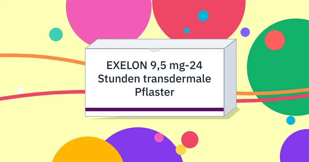 Symbolbild: Packung mit der Aufschrift EXELON 9,5 mg-24 Stunden transdermale Pflaster (PZN 10709544) – Verfügbarkeit und Bezug in Apotheken in Frankfurt am Main