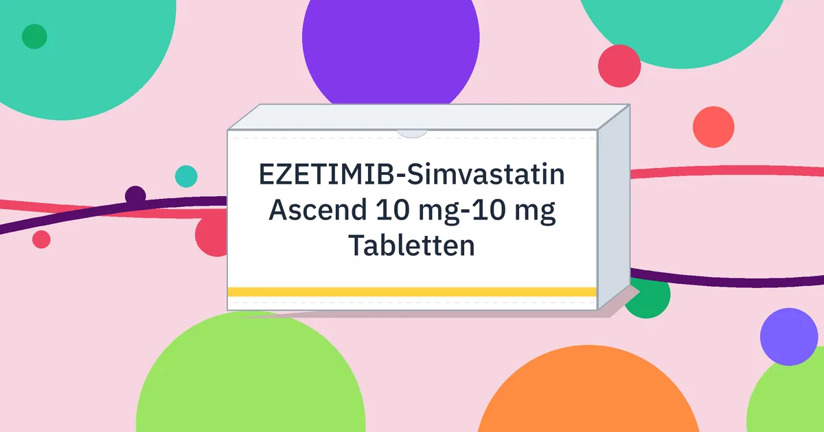 Symbolbild: Packung mit der Aufschrift EZETIMIB-Simvastatin Ascend 10 mg-10 mg Tabletten (PZN 18257283) – Verfügbarkeit und Bezug in Apotheken in Frankfurt am Main