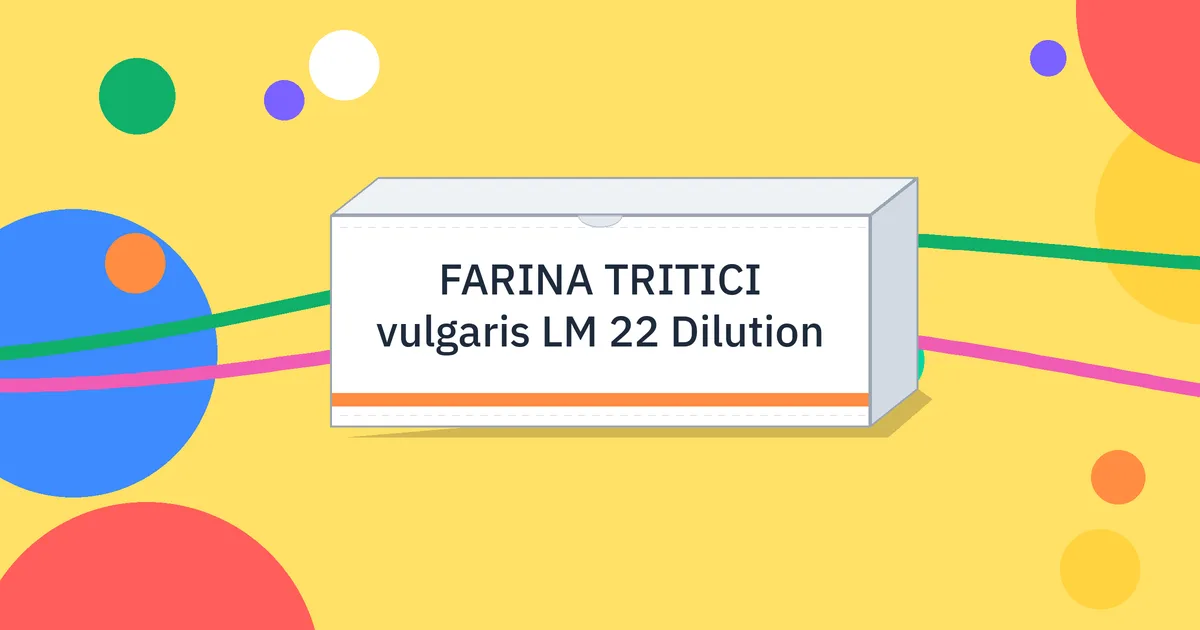 Symbolbild: Packung mit der Aufschrift FARINA TRITICI vulgaris LM 22 Dilution (PZN 13487989) – Verfügbarkeit und Bezug in Apotheken in Frankfurt am Main