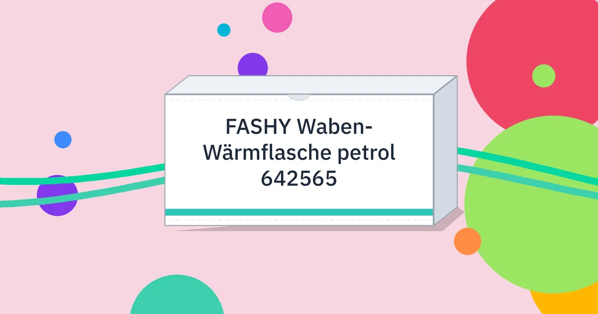 Symbolbild: Packung mit der Aufschrift FASHY Waben-Wärmflasche petrol 642565 (PZN 13156778) – Verfügbarkeit und Bezug in Apotheken in Frankfurt am Main