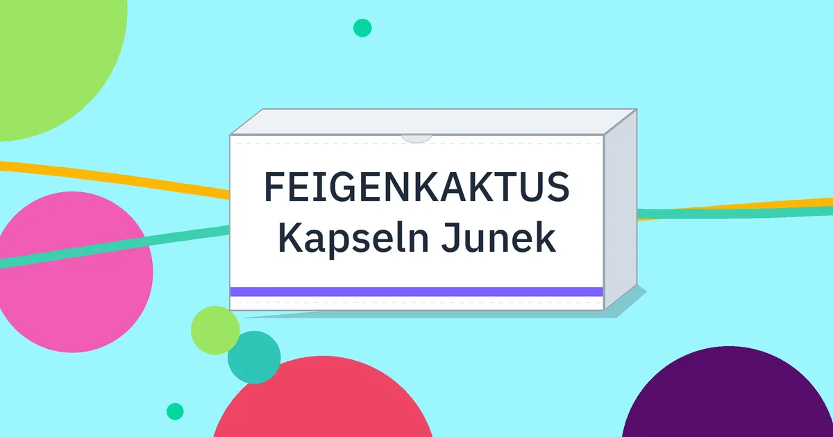 Symbolbild: Packung mit der Aufschrift FEIGENKAKTUS Kapseln Junek (PZN 01394981) – Verfügbarkeit und Bezug in Apotheken in Frankfurt am Main