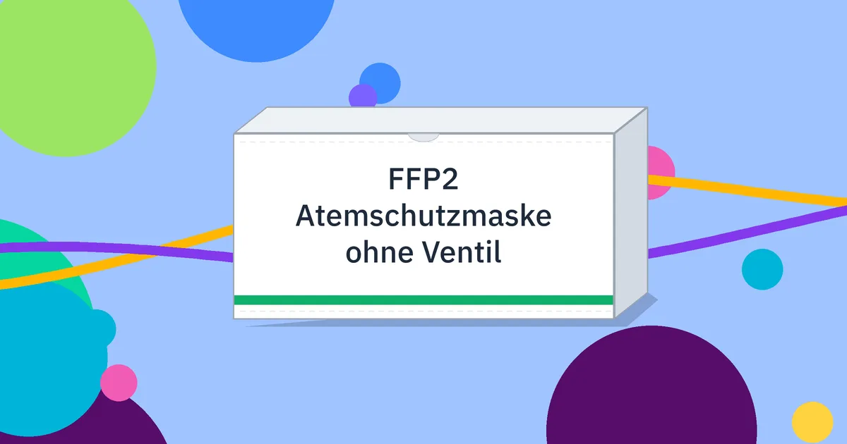 Symbolbild: Packung mit der Aufschrift FFP2 Atemschutzmaske ohne Ventil (PZN 16704068) – Verfügbarkeit und Bezug in Apotheken in Frankfurt am Main