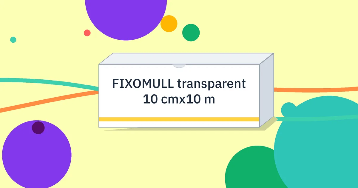 Symbolbild: Packung mit der Aufschrift FIXOMULL transparent 10 cmx10 m (PZN 19196187) – Verfügbarkeit und Bezug in Apotheken in Frankfurt am Main