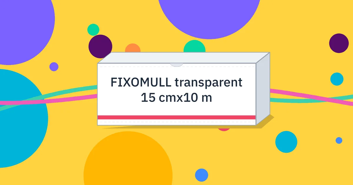 Symbolbild: Packung mit der Aufschrift FIXOMULL transparent 15 cmx10 m (PZN 19700852) – Verfügbarkeit und Bezug in Apotheken in Frankfurt am Main