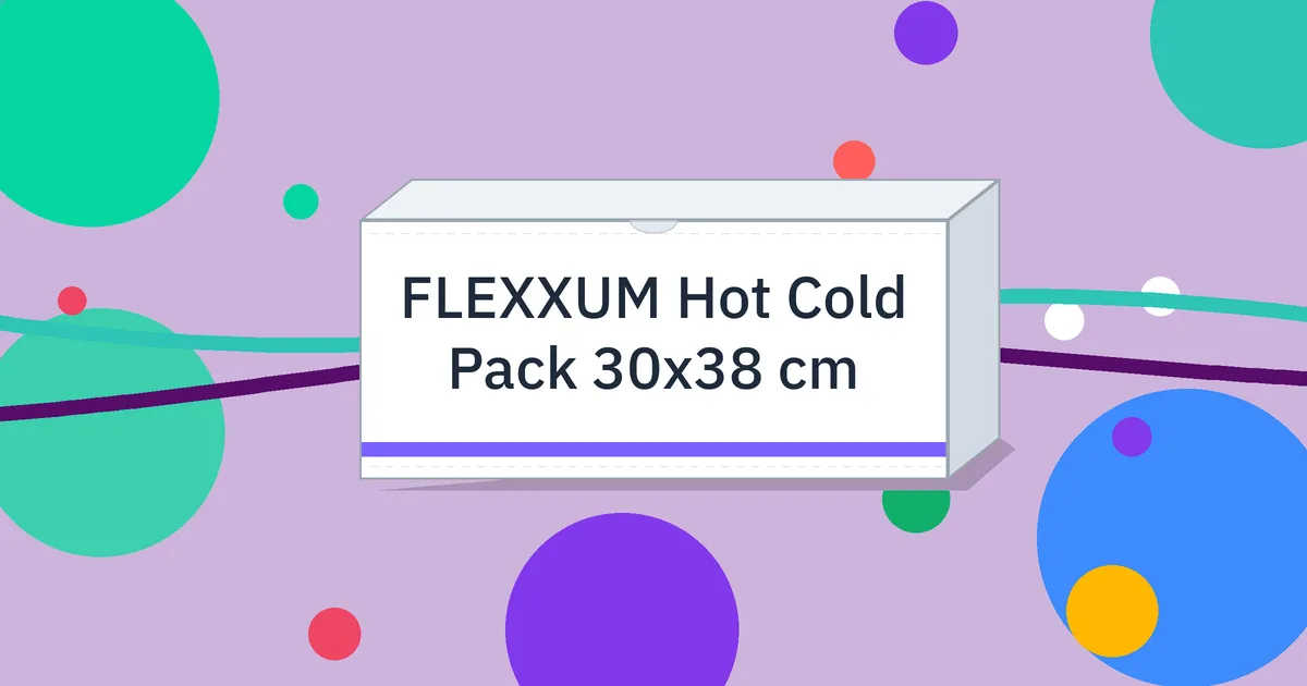 Symbolbild: Packung mit der Aufschrift FLEXXUM Hot Cold Pack 30x38 cm (PZN 04341991) – Verfügbarkeit und Bezug in Apotheken in Frankfurt am Main