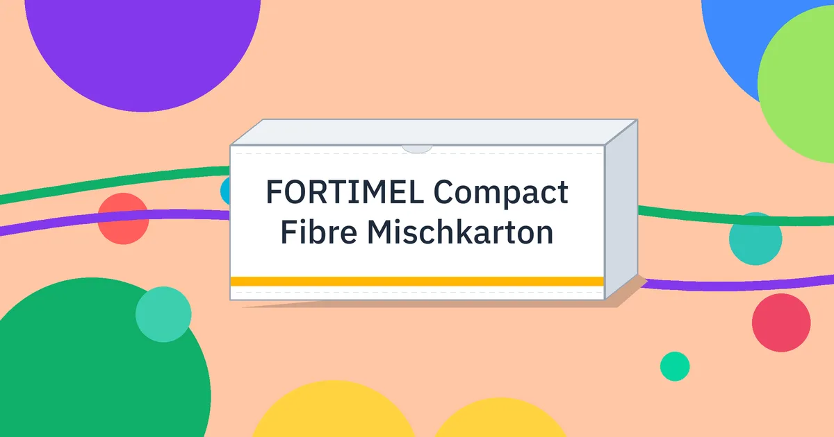 Symbolbild: Packung mit der Aufschrift FORTIMEL Compact Fibre Mischkarton (PZN 19829793) – Verfügbarkeit und Bezug in Apotheken in Frankfurt am Main