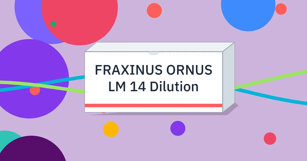 Symbolbild: Packung mit der Aufschrift FRAXINUS ORNUS LM 14 Dilution (PZN 13492499) – Verfügbarkeit und Bezug in Apotheken in Frankfurt am Main