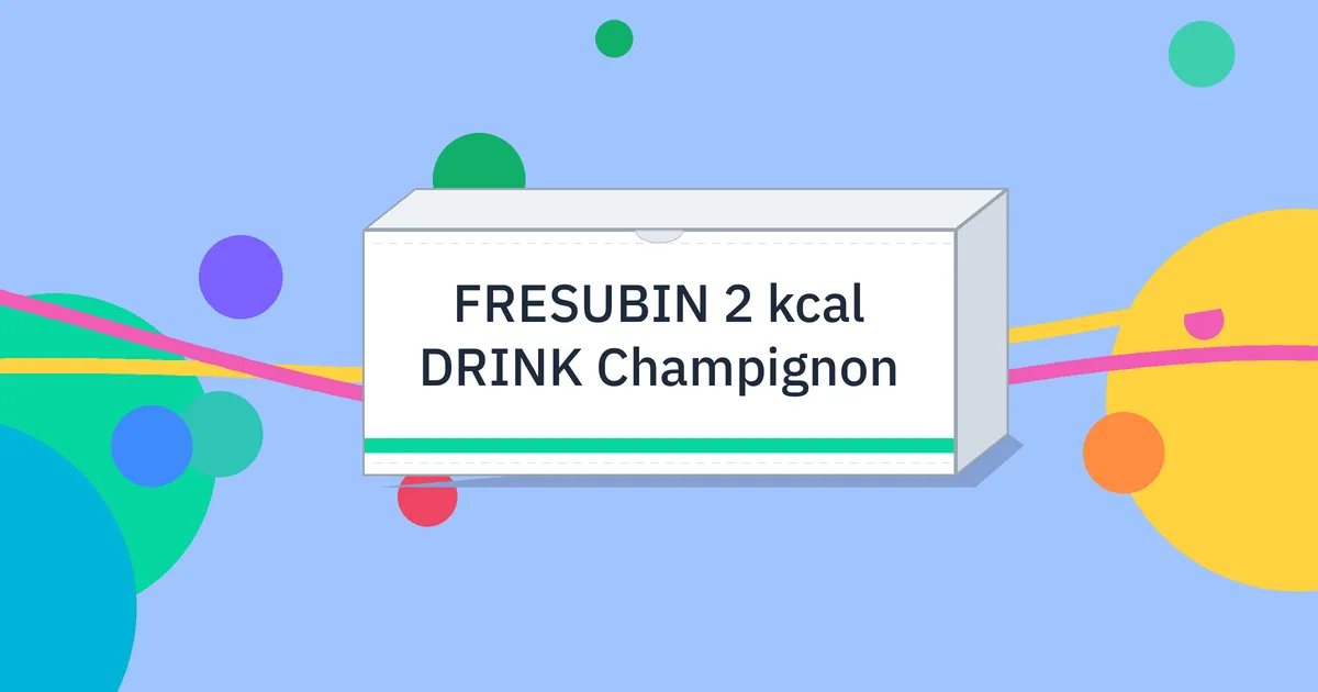 Symbolbild: Packung mit der Aufschrift FRESUBIN 2 kcal DRINK Champignon (PZN 14144814) – Verfügbarkeit und Bezug in Apotheken in Frankfurt am Main