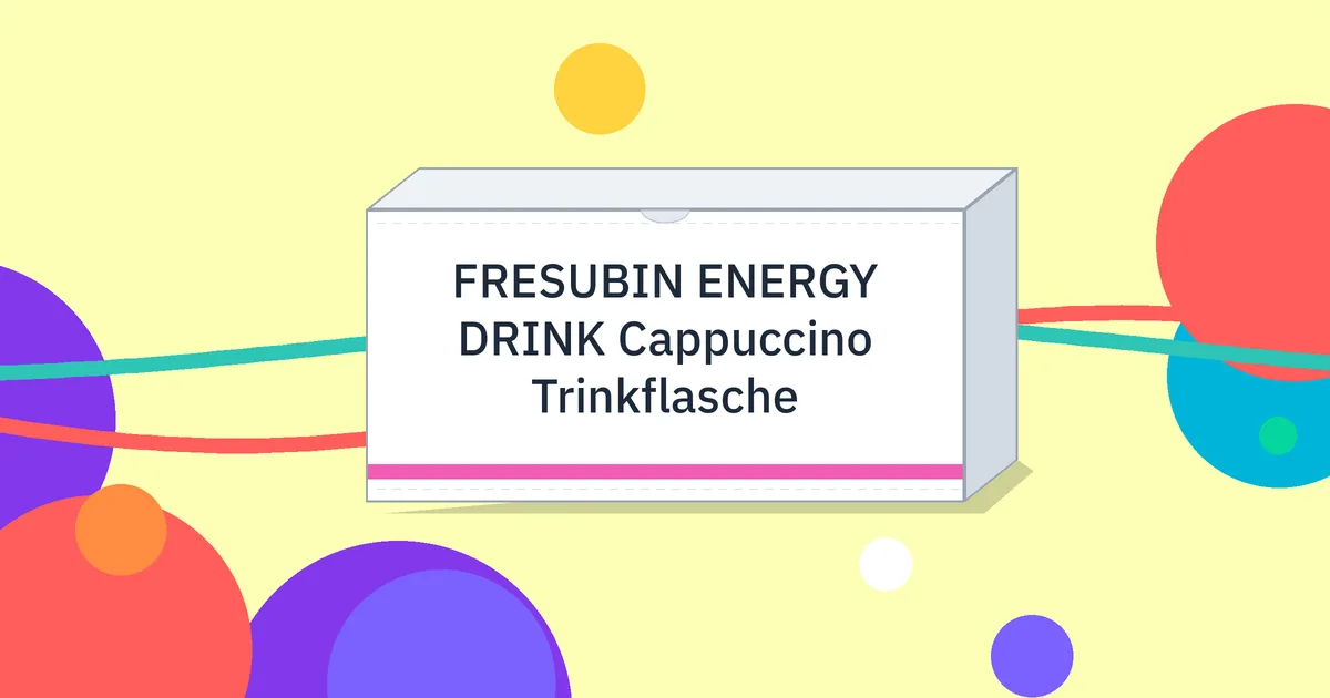Symbolbild: Packung mit der Aufschrift FRESUBIN ENERGY DRINK Cappuccino Trinkflasche (PZN 19791518) – Verfügbarkeit und Bezug in Apotheken in Frankfurt am Main