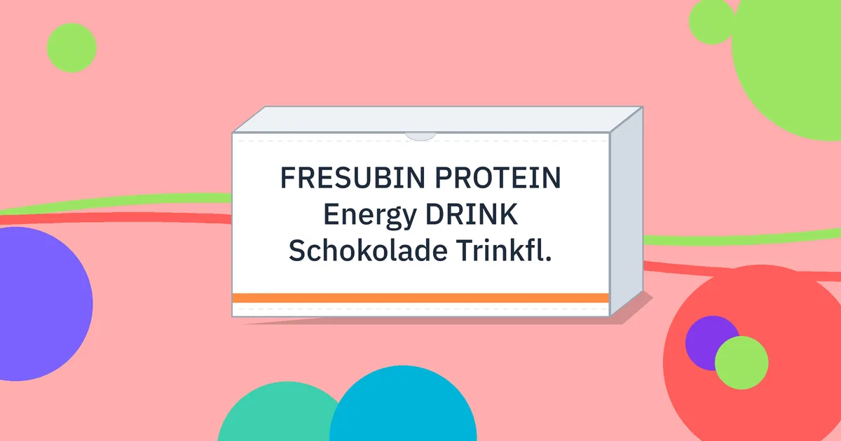 Symbolbild: Packung mit der Aufschrift FRESUBIN PROTEIN Energy DRINK Schokolade Trinkfl. (PZN 06698711) – Verfügbarkeit und Bezug in Apotheken in Frankfurt am Main