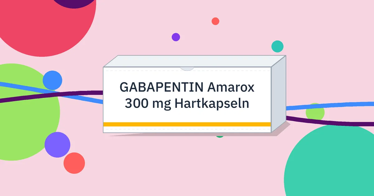 Symbolbild: Packung mit der Aufschrift GABAPENTIN Amarox 300 mg Hartkapseln (PZN 18181864) – Verfügbarkeit und Bezug in Apotheken in Frankfurt am Main