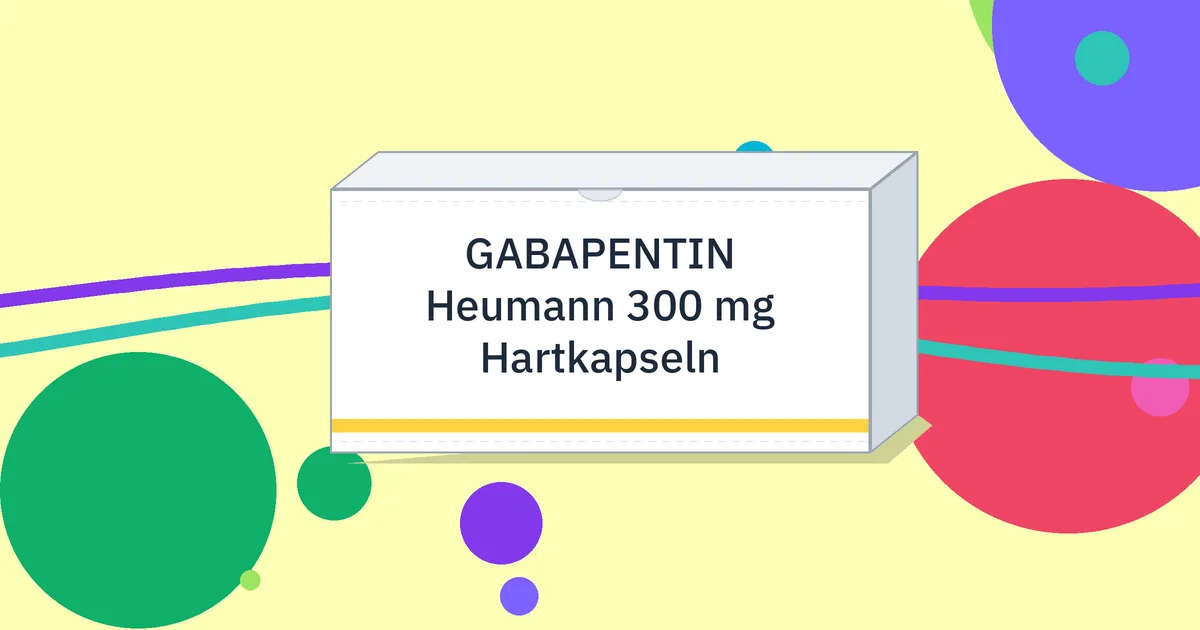 Symbolbild: Packung mit der Aufschrift GABAPENTIN Heumann 300 mg Hartkapseln (PZN 01325945) – Verfügbarkeit und Bezug in Apotheken in Frankfurt am Main