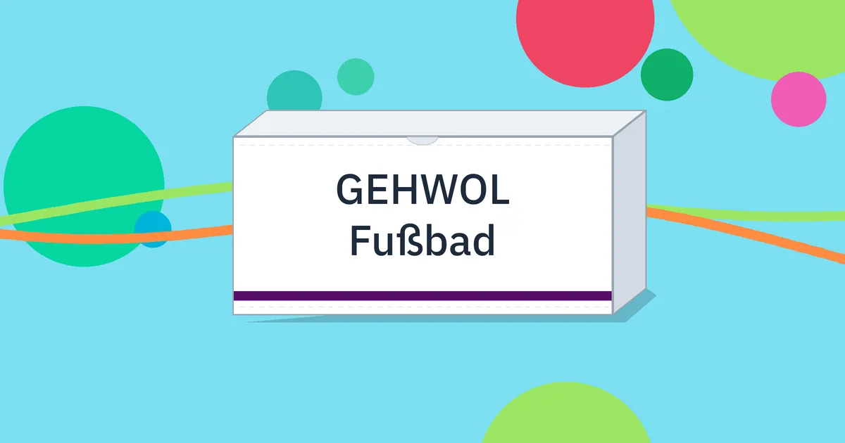 Symbolbild: Packung mit der Aufschrift GEHWOL Fußbad (PZN 00410577) – Verfügbarkeit und Bezug in Apotheken in Frankfurt am Main