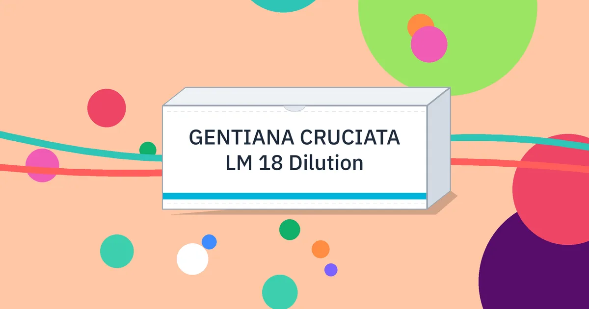 Symbolbild: Packung mit der Aufschrift GENTIANA CRUCIATA LM 18 Dilution (PZN 13500000) – Verfügbarkeit und Bezug in Apotheken in Frankfurt am Main