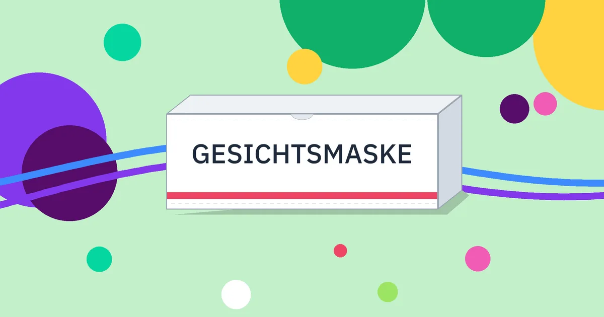 Symbolbild: Packung mit der Aufschrift GESICHTSMASKE (PZN 19343116) – Verfügbarkeit und Bezug in Apotheken in Frankfurt am Main