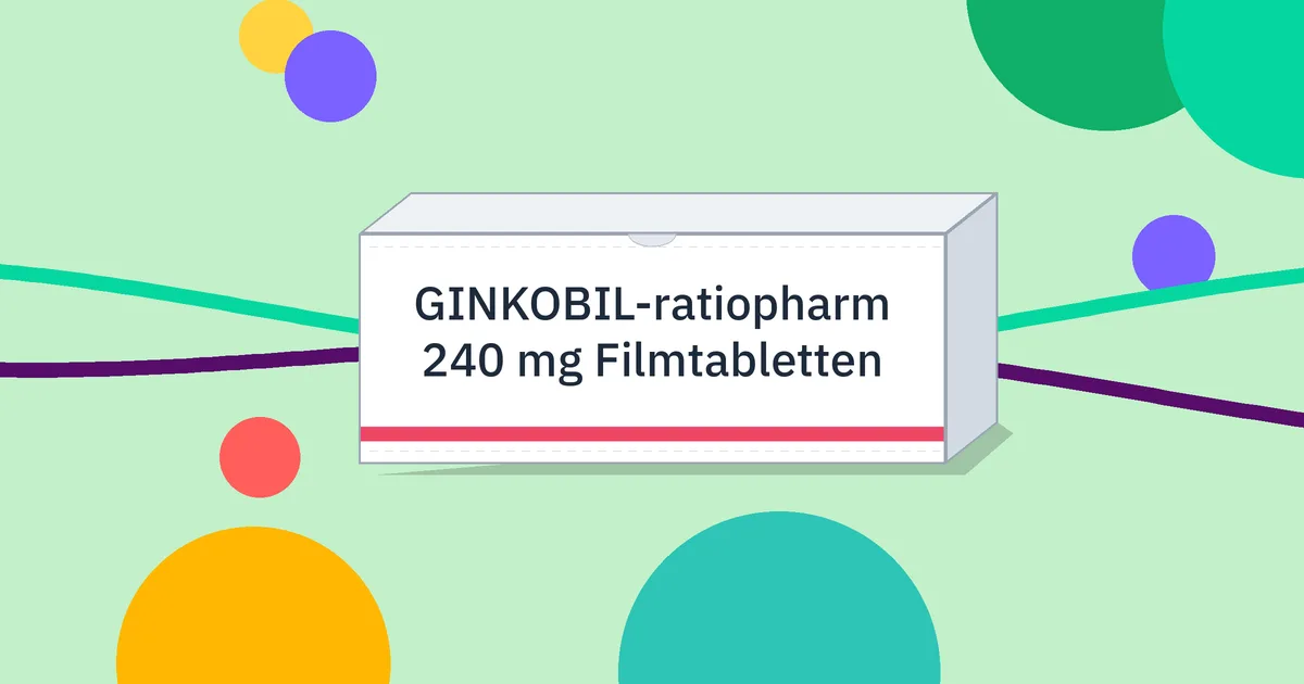 Symbolbild: Packung mit der Aufschrift GINKOBIL-ratiopharm 240 mg Filmtabletten (PZN 08863752) – Verfügbarkeit und Bezug in Apotheken in Frankfurt am Main