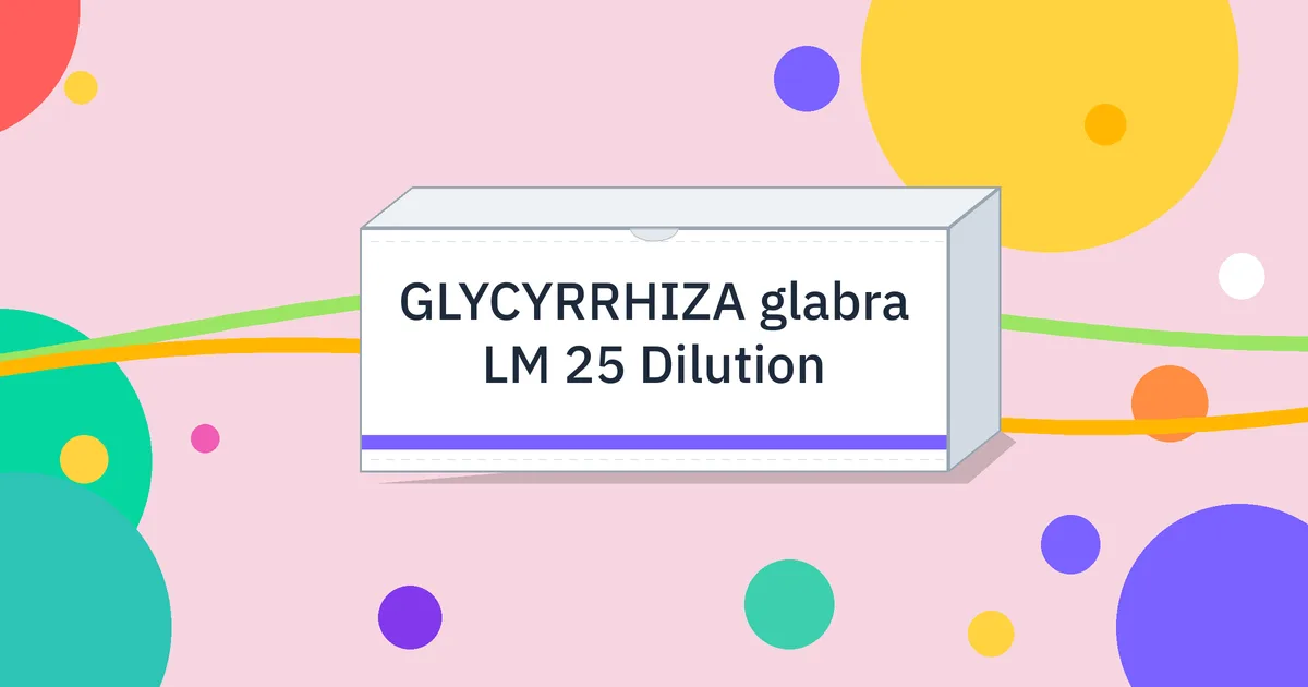 Symbolbild: Packung mit der Aufschrift GLYCYRRHIZA glabra LM 25 Dilution (PZN 12880992) – Verfügbarkeit und Bezug in Apotheken in Frankfurt am Main