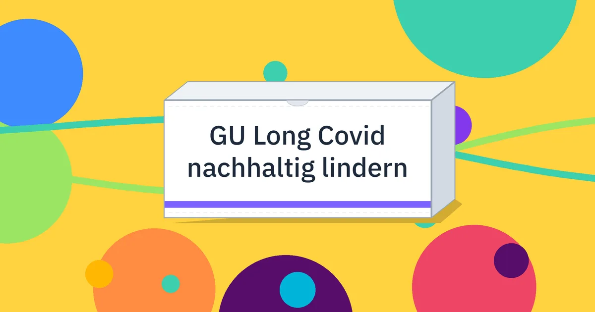 Symbolbild: Packung mit der Aufschrift GU Long Covid nachhaltig lindern (PZN 18738611) – Verfügbarkeit und Bezug in Apotheken in Frankfurt am Main