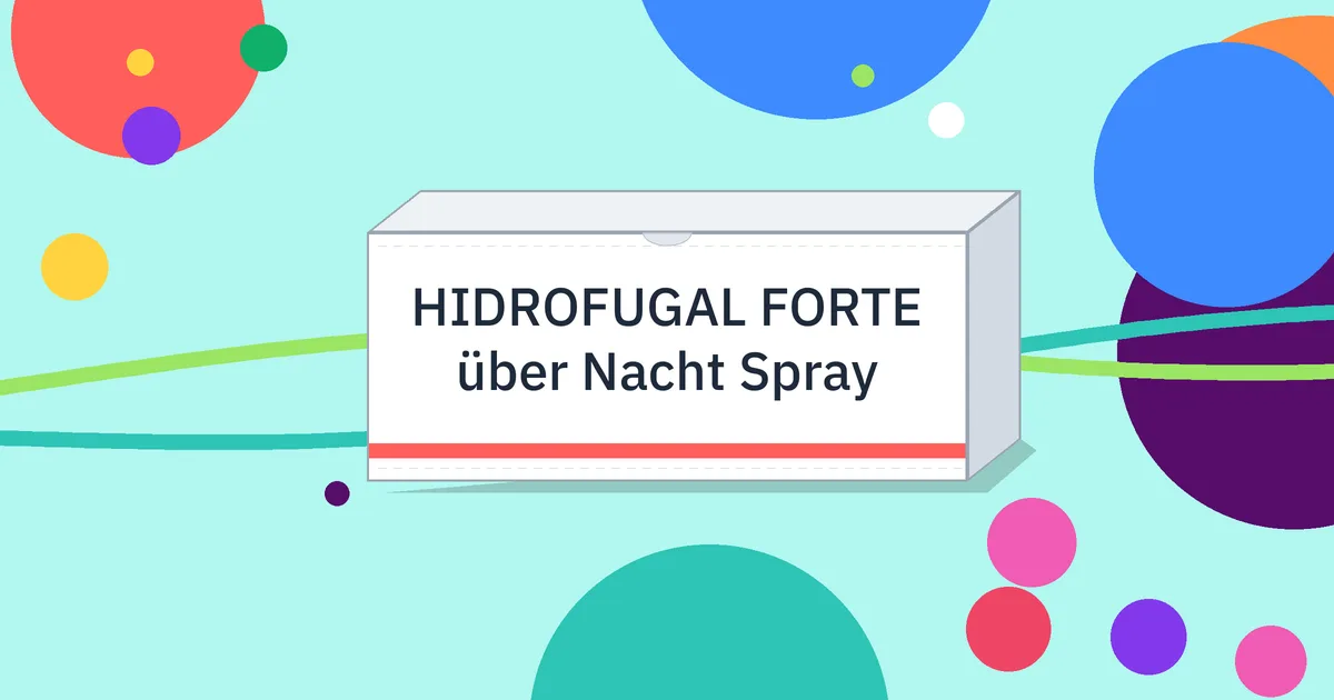 Symbolbild: Packung mit der Aufschrift HIDROFUGAL FORTE über Nacht Spray (PZN 19756077) – Verfügbarkeit und Bezug in Apotheken in Frankfurt am Main