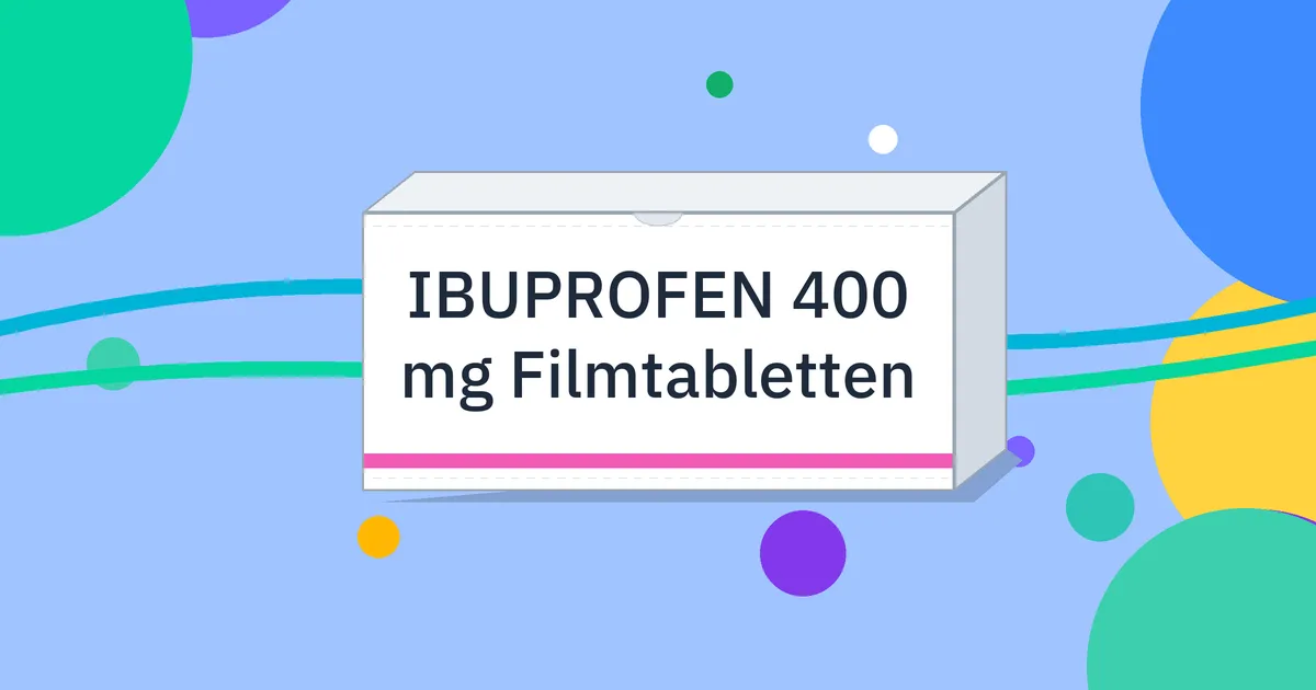 Symbolbild: Packung mit der Aufschrift IBUPROFEN 400 mg Filmtabletten (PZN 13720500) – Verfügbarkeit und Bezug in Apotheken in Frankfurt am Main