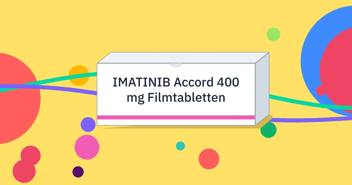 Symbolbild: Packung mit der Aufschrift IMATINIB Accord 400 mg Filmtabletten (PZN 16860986) – Verfügbarkeit und Bezug in Apotheken in Frankfurt am Main