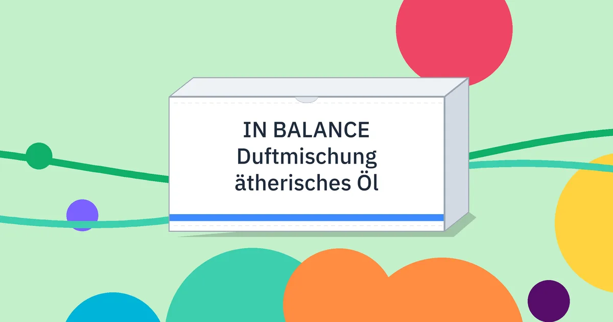 Symbolbild: Packung mit der Aufschrift IN BALANCE Duftmischung ätherisches Öl (PZN 15394565) – Verfügbarkeit und Bezug in Apotheken in Frankfurt am Main