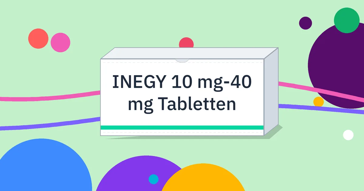 Symbolbild: Packung mit der Aufschrift INEGY 10 mg-40 mg Tabletten (PZN 07758958) – Verfügbarkeit und Bezug in Apotheken in Frankfurt am Main