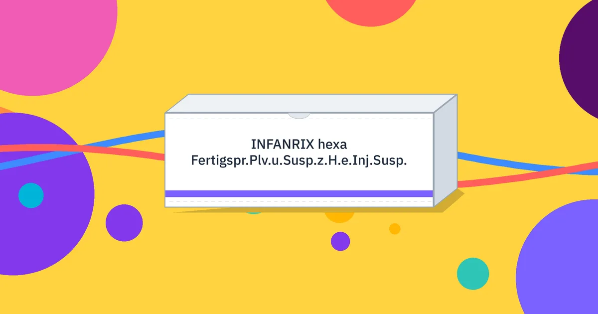 Symbolbild: Packung mit der Aufschrift INFANRIX hexa Fertigspr.Plv.u.Susp.z.H.e.Inj.Susp. (PZN 17258352) – Verfügbarkeit und Bezug in Apotheken in Frankfurt am Main