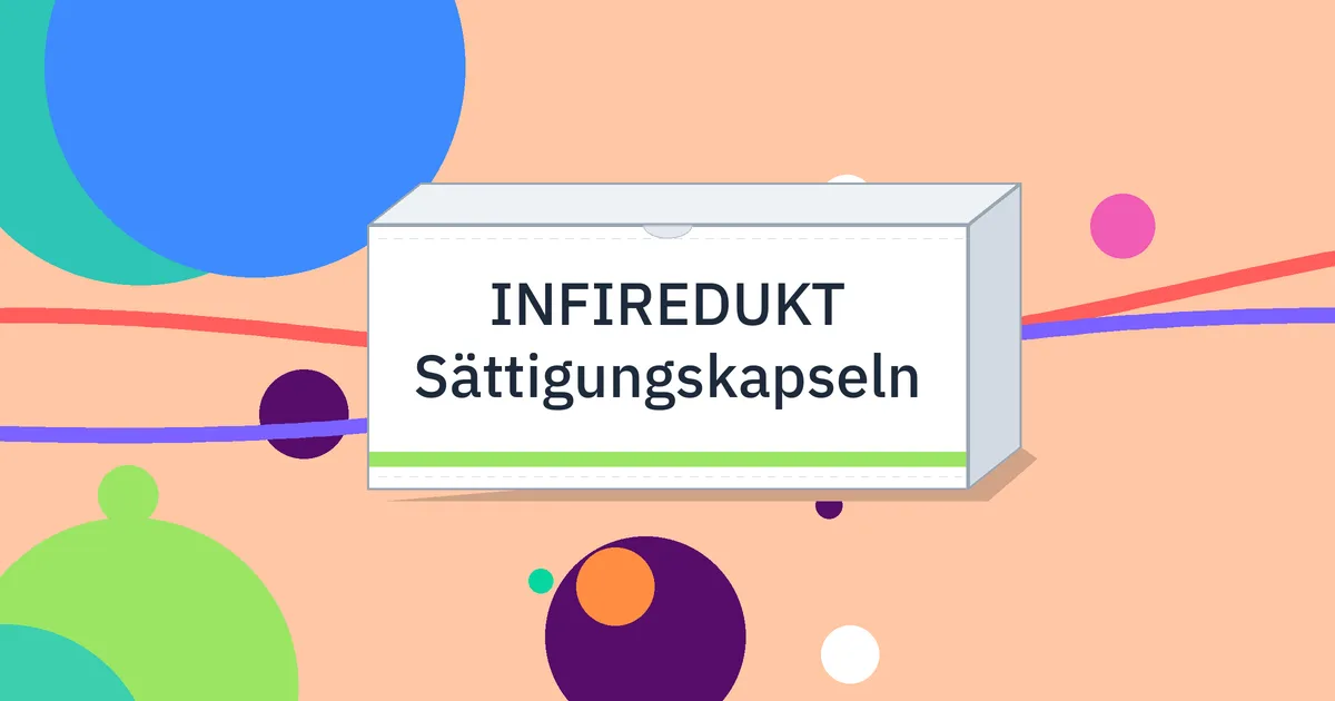 Symbolbild: Packung mit der Aufschrift INFIREDUKT Sättigungskapseln (PZN 02844340) – Verfügbarkeit und Bezug in Apotheken in Frankfurt am Main