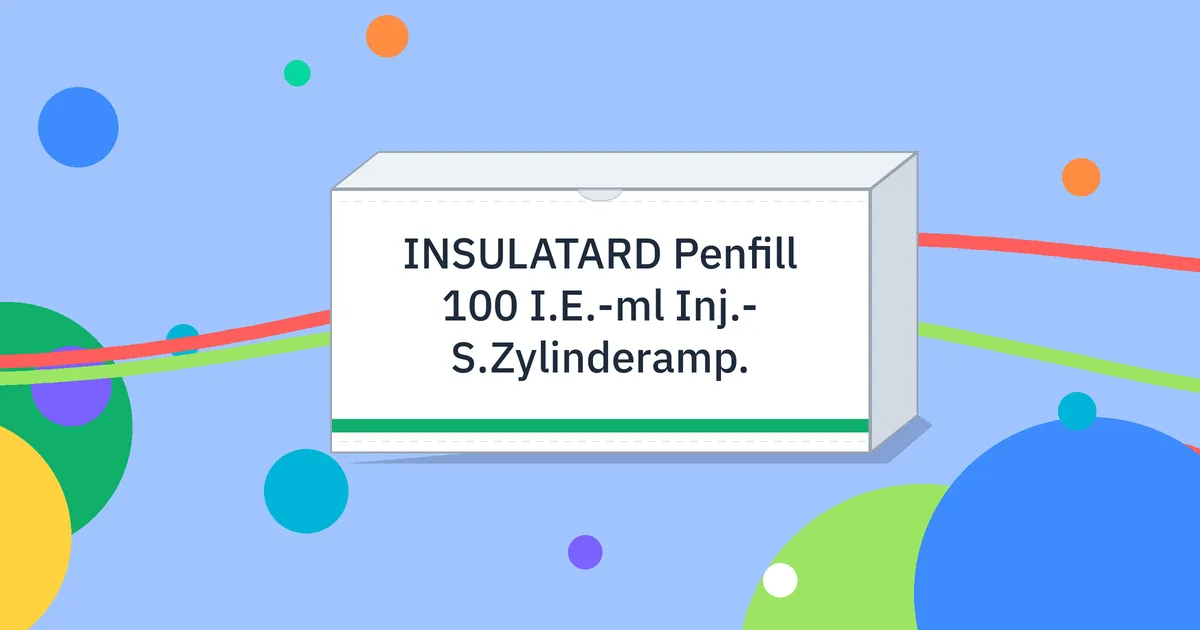 Symbolbild: Packung mit der Aufschrift INSULATARD Penfill 100 I.E.-ml Inj.-S.Zylinderamp. (PZN 05039722) – Verfügbarkeit und Bezug in Apotheken in Frankfurt am Main
