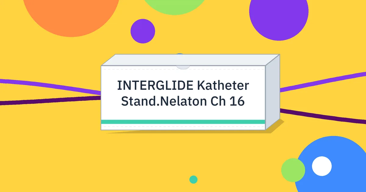 Symbolbild: Packung mit der Aufschrift INTERGLIDE Katheter Stand.Nelaton Ch 16 (PZN 00728049) – Verfügbarkeit und Bezug in Apotheken in Frankfurt am Main