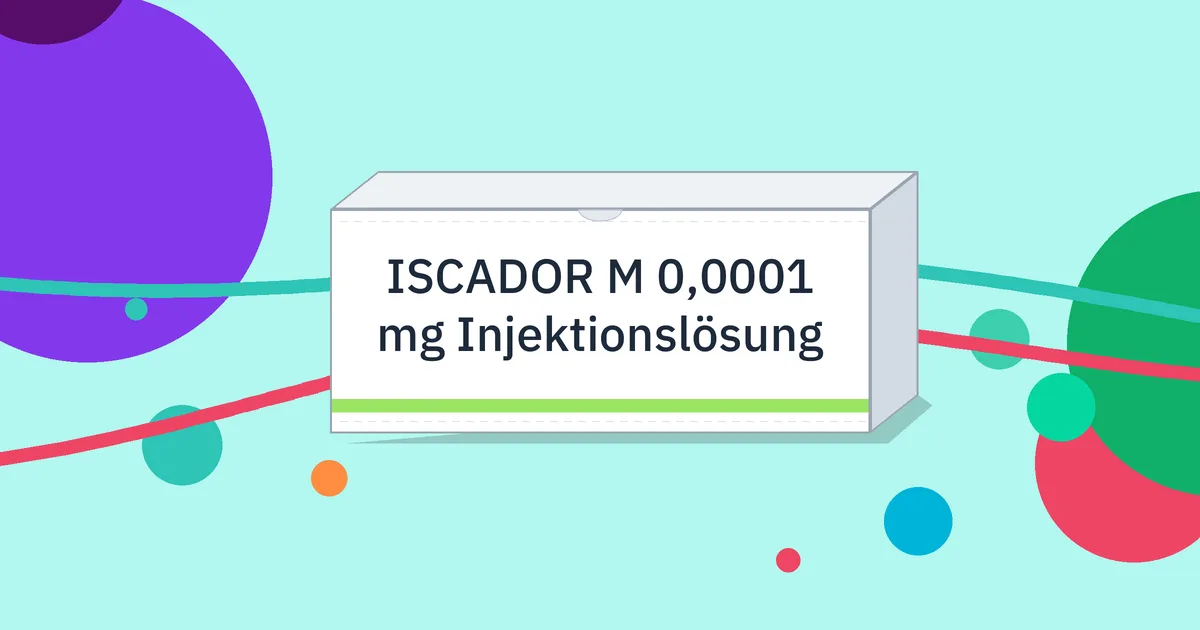 Symbolbild: Packung mit der Aufschrift ISCADOR M 0,0001 mg Injektionslösung (PZN 01385605) – Verfügbarkeit und Bezug in Apotheken in Frankfurt am Main