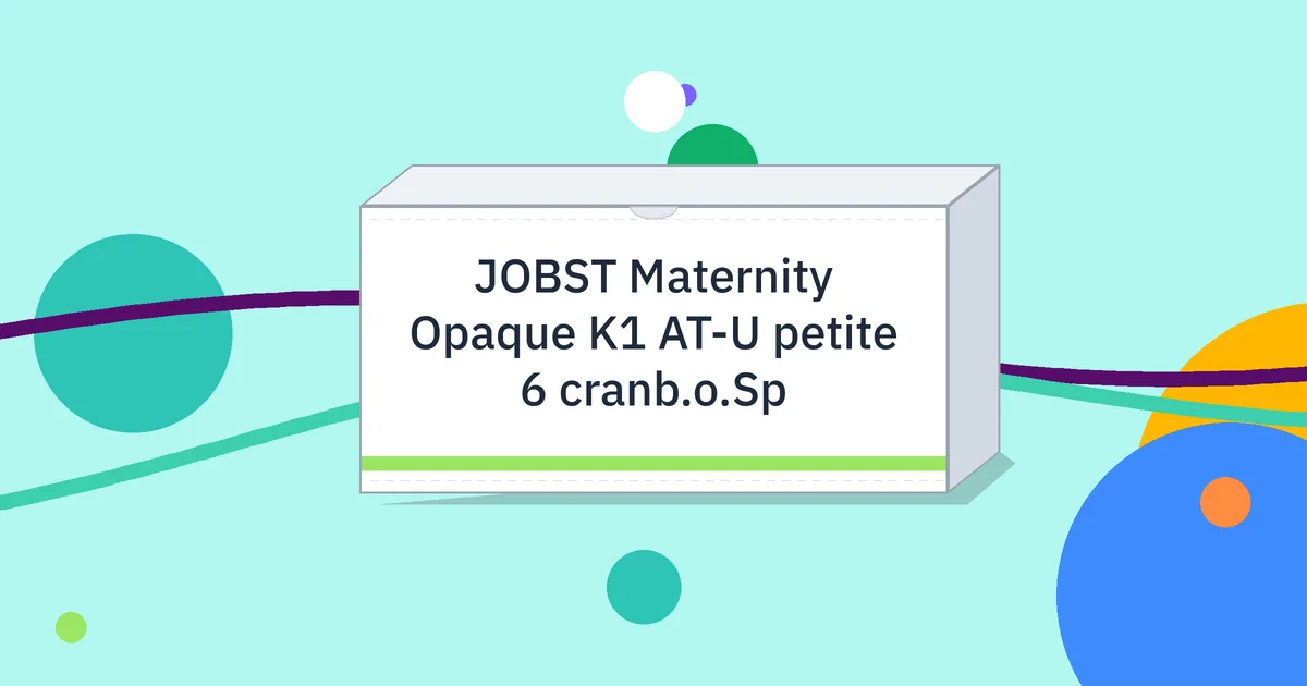 Symbolbild: Packung mit der Aufschrift JOBST Maternity Opaque K1 AT-U petite 6 cranb.o.Sp (PZN 15857769) – Verfügbarkeit und Bezug in Apotheken in Frankfurt am Main