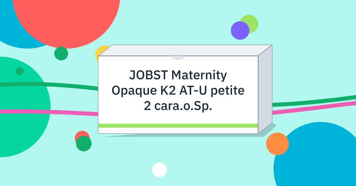 Symbolbild: Packung mit der Aufschrift JOBST Maternity Opaque K2 AT-U petite 2 cara.o.Sp. (PZN 15851790) – Verfügbarkeit und Bezug in Apotheken in Frankfurt am Main