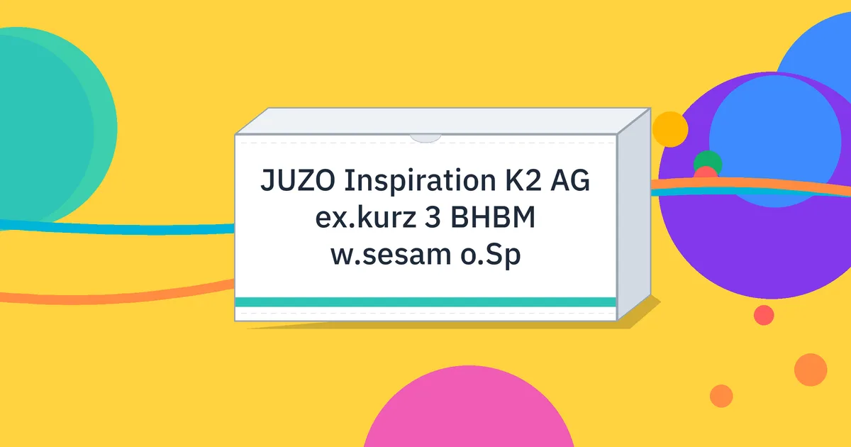 Symbolbild: Packung mit der Aufschrift JUZO Inspiration K2 AG ex.kurz 3 BHBM w.sesam o.Sp (PZN 14885870) – Verfügbarkeit und Bezug in Apotheken in Frankfurt am Main
