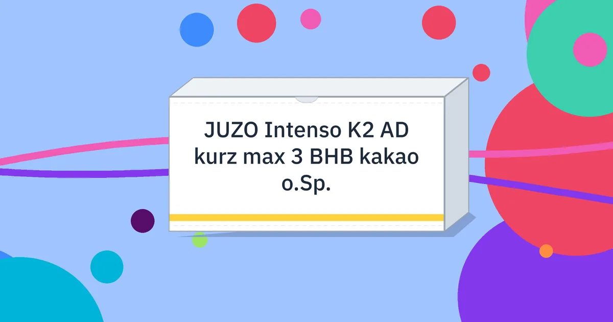 Symbolbild: Packung mit der Aufschrift JUZO Intenso K2 AD kurz max 3 BHB kakao o.Sp. (PZN 18626504) – Verfügbarkeit und Bezug in Apotheken in Frankfurt am Main