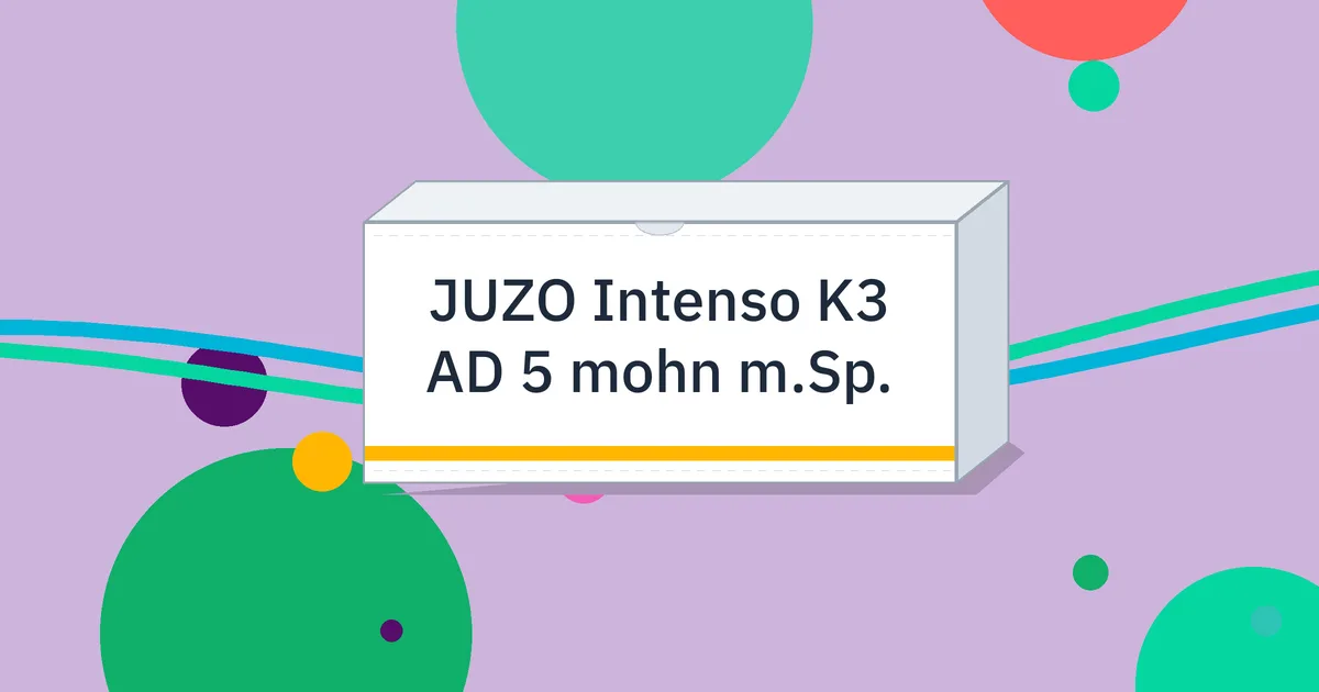 Symbolbild: Packung mit der Aufschrift JUZO Intenso K3 AD 5 mohn m.Sp. (PZN 18627604) – Verfügbarkeit und Bezug in Apotheken in Frankfurt am Main