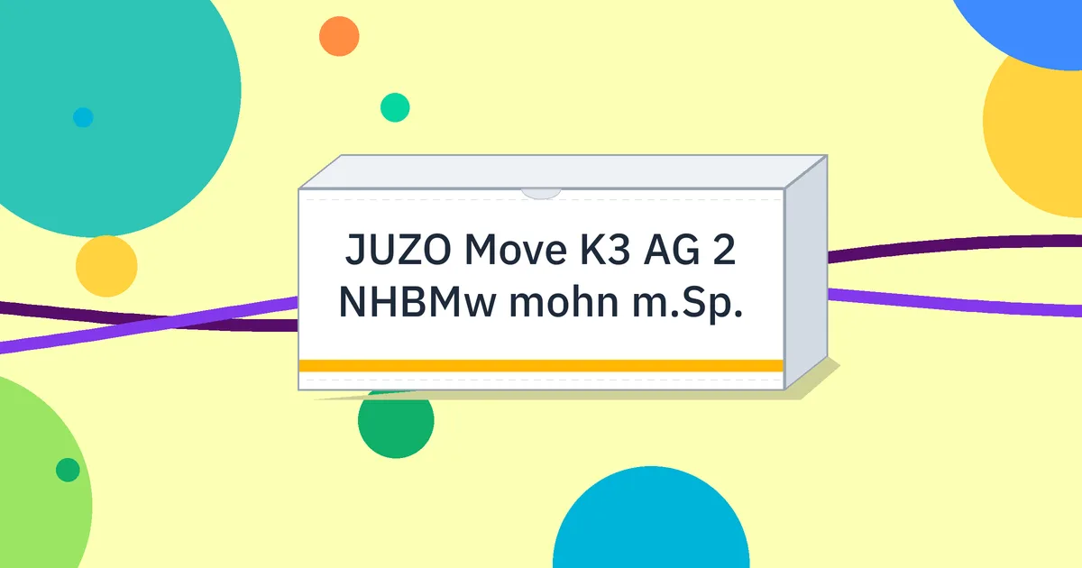 Symbolbild: Packung mit der Aufschrift JUZO Move K3 AG 2 NHBMw mohn m.Sp. (PZN 18586822) – Verfügbarkeit und Bezug in Apotheken in Frankfurt am Main