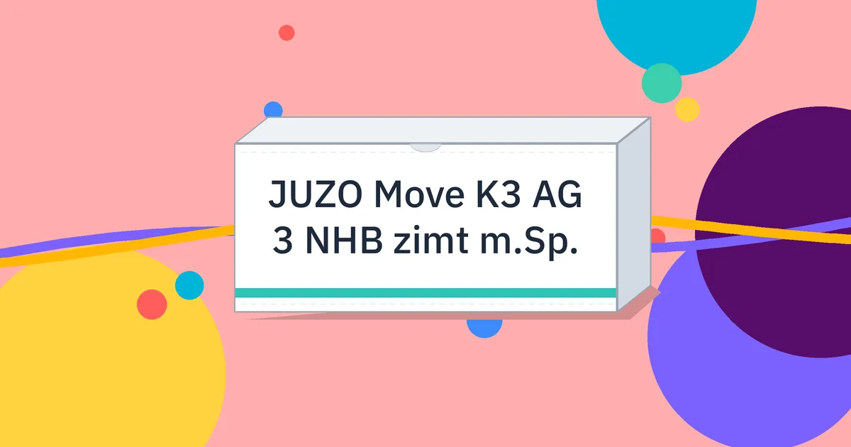 Symbolbild: Packung mit der Aufschrift JUZO Move K3 AG 3 NHB zimt m.Sp. (PZN 18575190) – Verfügbarkeit und Bezug in Apotheken in Frankfurt am Main