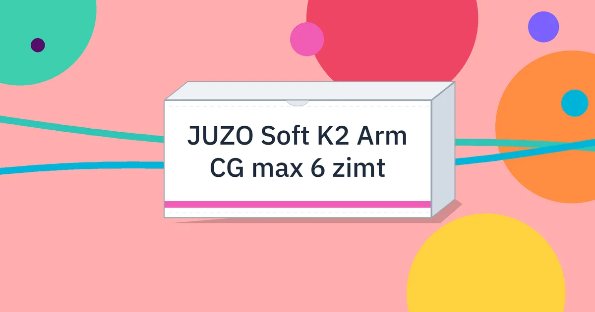 Symbolbild: Packung mit der Aufschrift JUZO Soft K2 Arm CG max 6 zimt (PZN 15513834) – Verfügbarkeit und Bezug in Apotheken in Frankfurt am Main