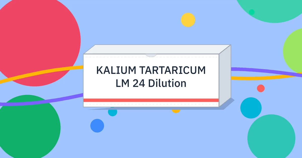 Symbolbild: Packung mit der Aufschrift KALIUM TARTARICUM LM 24 Dilution (PZN 12926889) – Verfügbarkeit und Bezug in Apotheken in Frankfurt am Main
