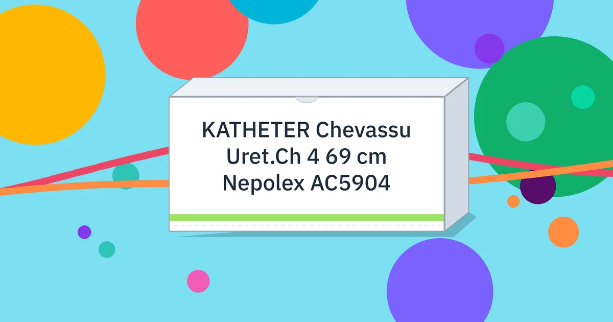 Symbolbild: Packung mit der Aufschrift KATHETER Chevassu Uret.Ch 4 69 cm Nepolex AC5904 (PZN 00154022) – Verfügbarkeit und Bezug in Apotheken in Frankfurt am Main
