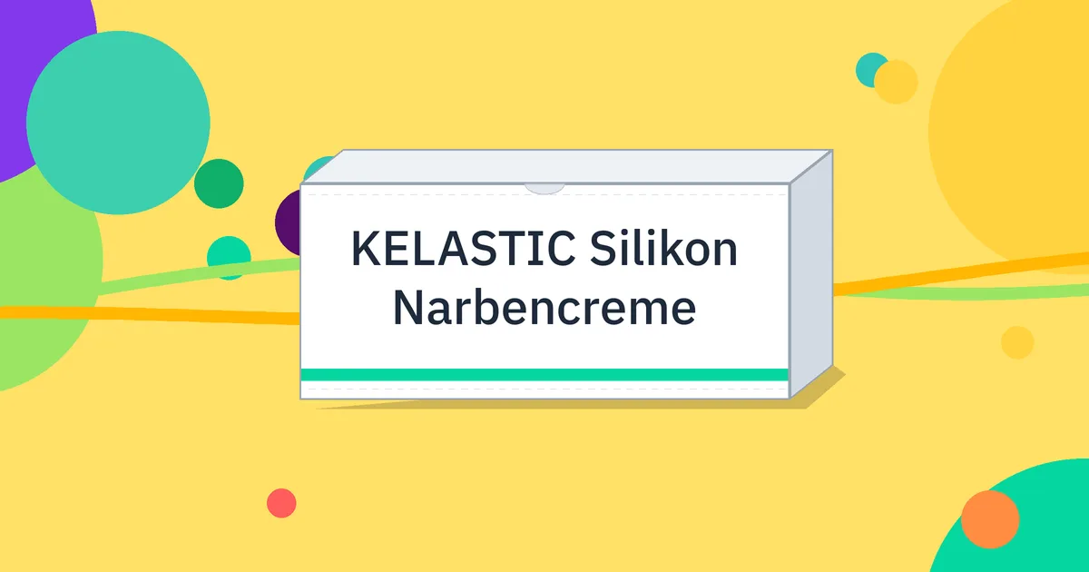 Symbolbild: Packung mit der Aufschrift KELASTIC Silikon Narbencreme (PZN 15578905) – Verfügbarkeit und Bezug in Apotheken in Frankfurt am Main