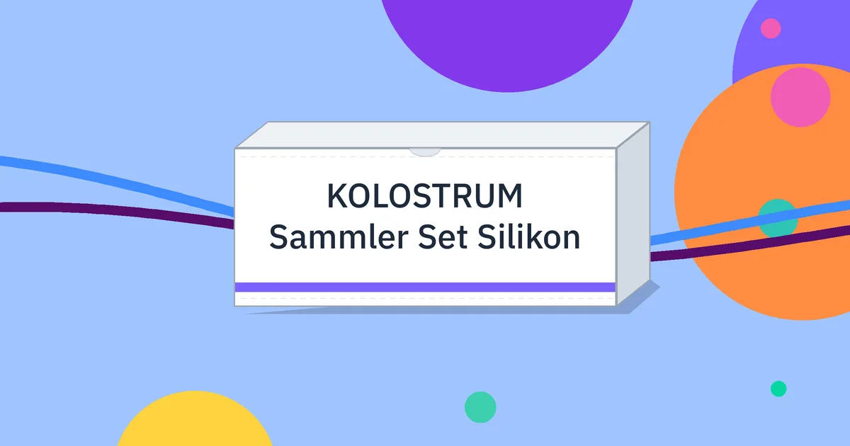 Symbolbild: Packung mit der Aufschrift KOLOSTRUM Sammler Set Silikon (PZN 18441331) – Verfügbarkeit und Bezug in Apotheken in Frankfurt am Main