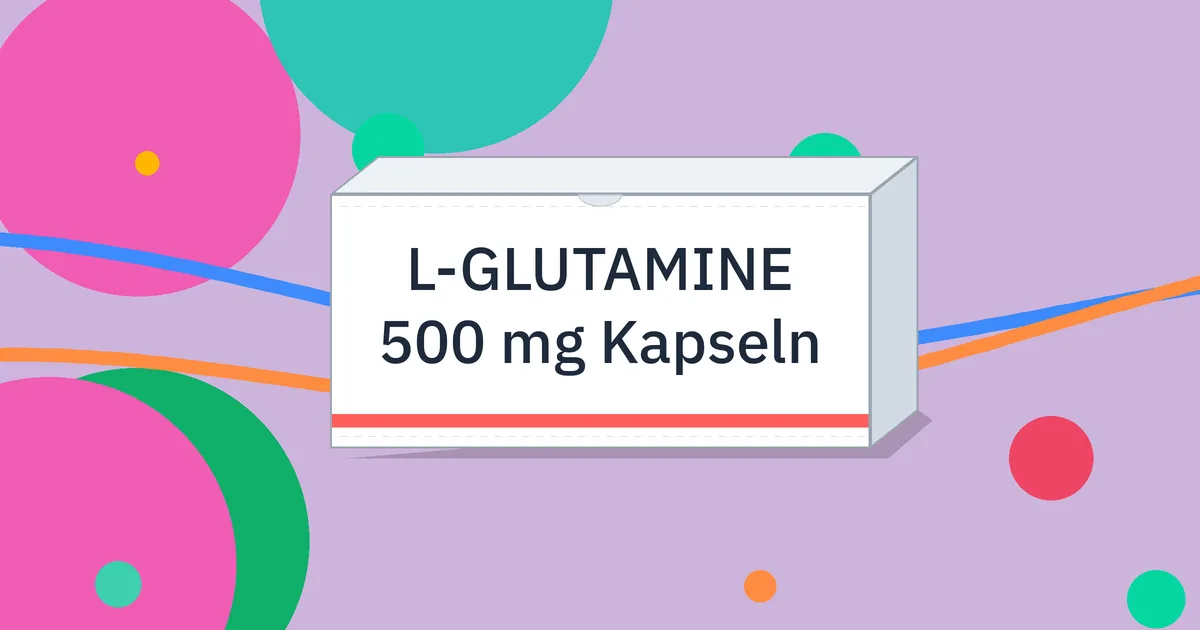 Symbolbild: Packung mit der Aufschrift L-GLUTAMINE 500 mg Kapseln (PZN 19239525) – Verfügbarkeit und Bezug in Apotheken in Frankfurt am Main