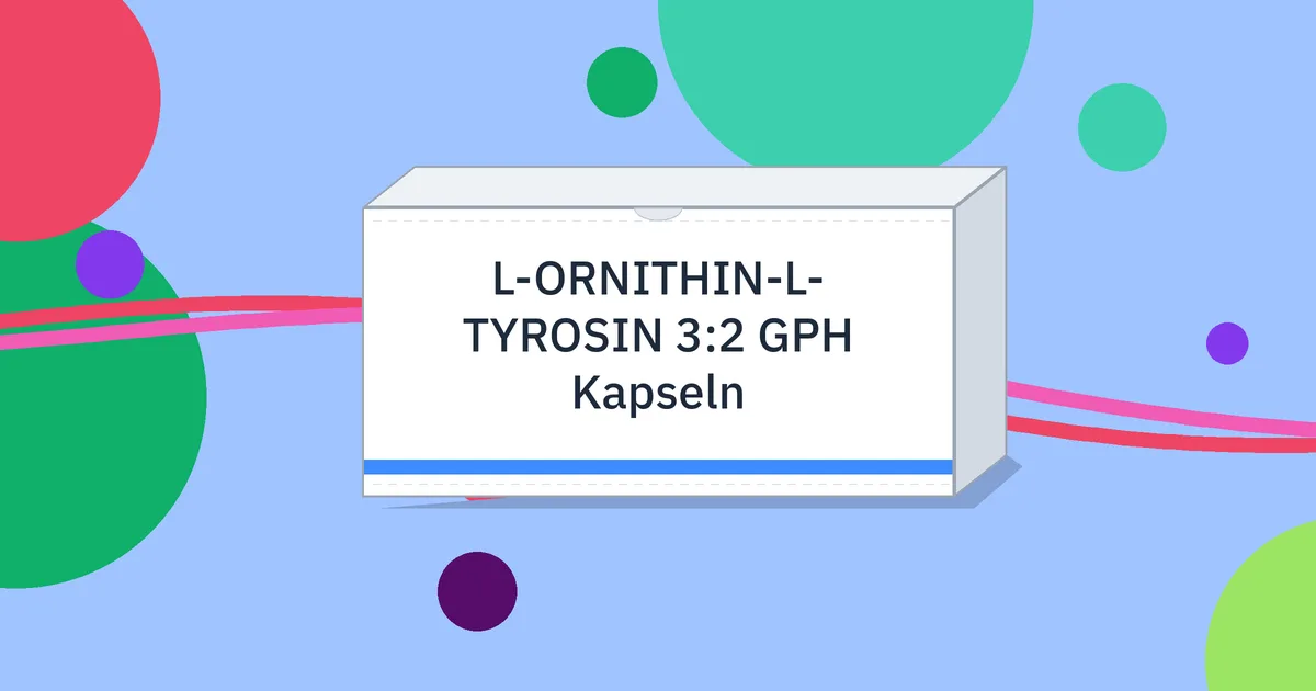 Symbolbild: Packung mit der Aufschrift L-ORNITHIN-L-TYROSIN 3:2 GPH Kapseln (PZN 09918679) – Verfügbarkeit und Bezug in Apotheken in Frankfurt am Main